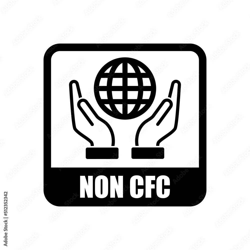 Non cfc sign isolated on white background vector illustration. Stock ...