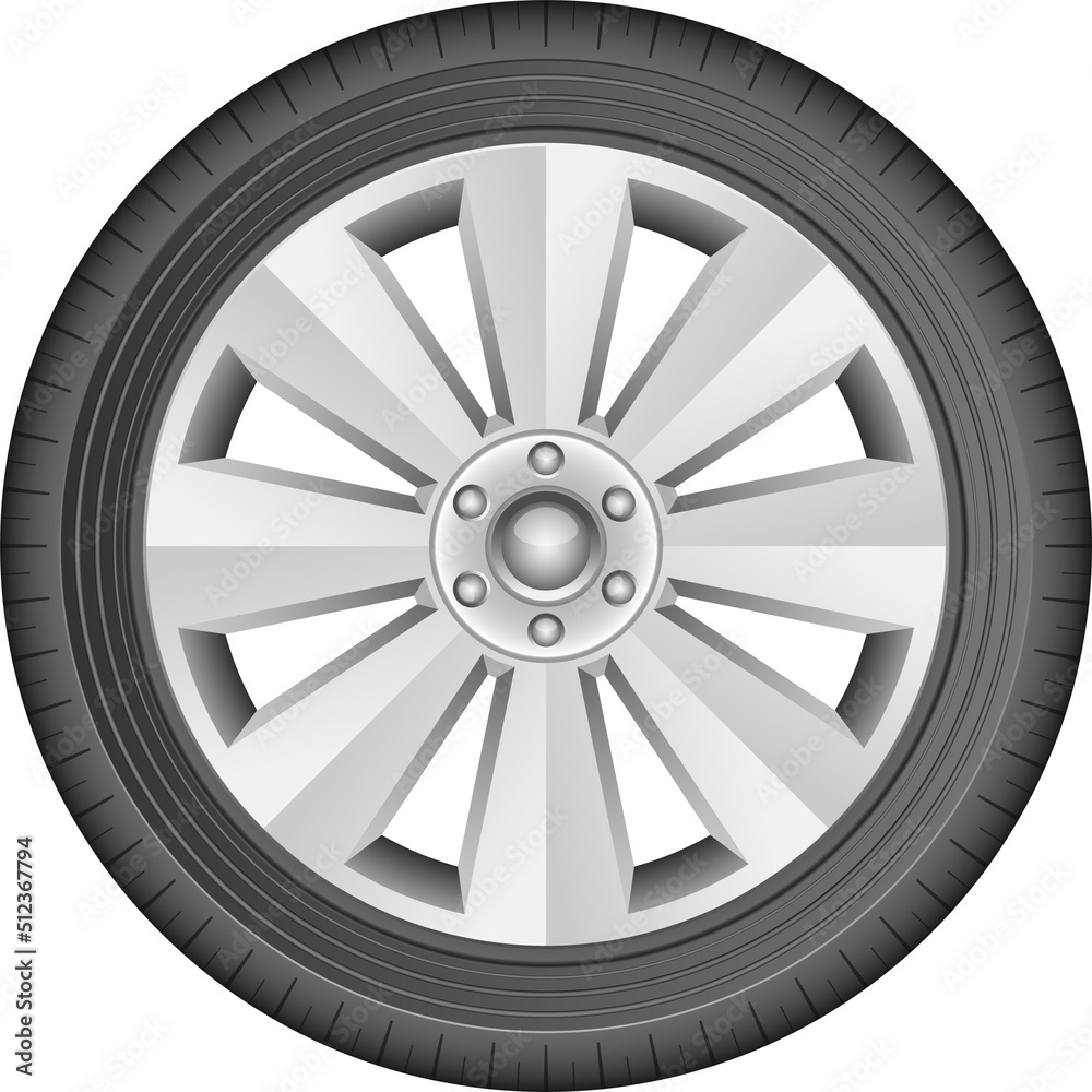 Car tyre clipart design illustration Stock Illustration | Adobe Stock