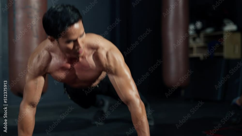 Asian Muscles man workout in gym. Man Fitness Motivation, Asian men's ...