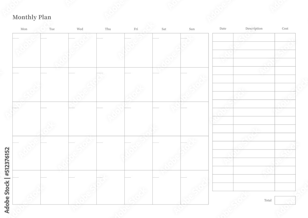 Note, scheduler, diary, calendar planner document template illustration ...