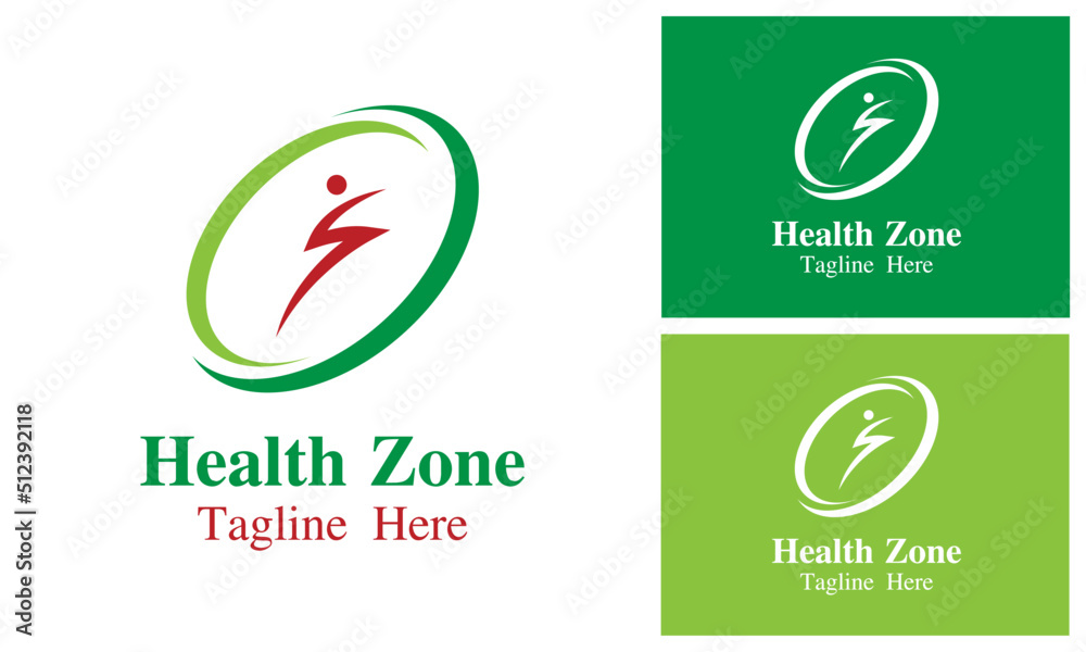 Health Zone Abstract Logo Design Template. Wellness Logo, Creative ...