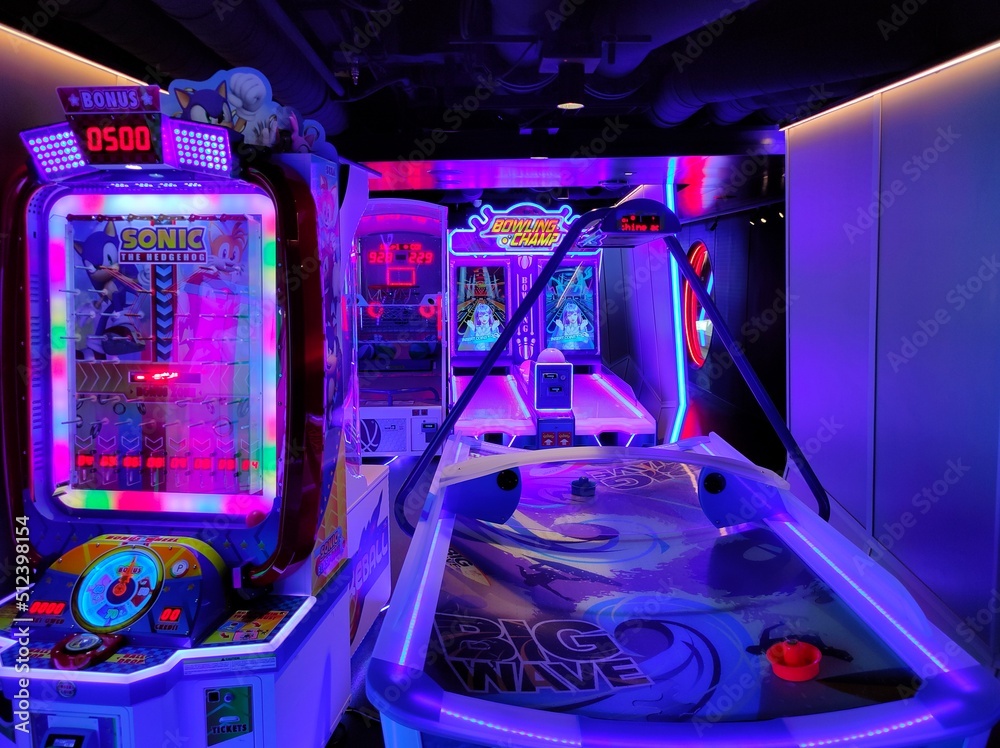 The children slot machines on a cruise ship or cruise liner Oasis of ...