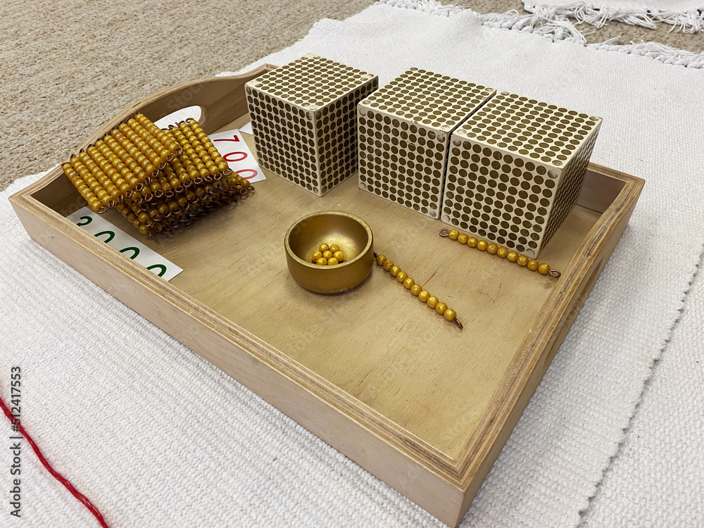 montessori material bank alignment numbers for thousands hundreds tens ...