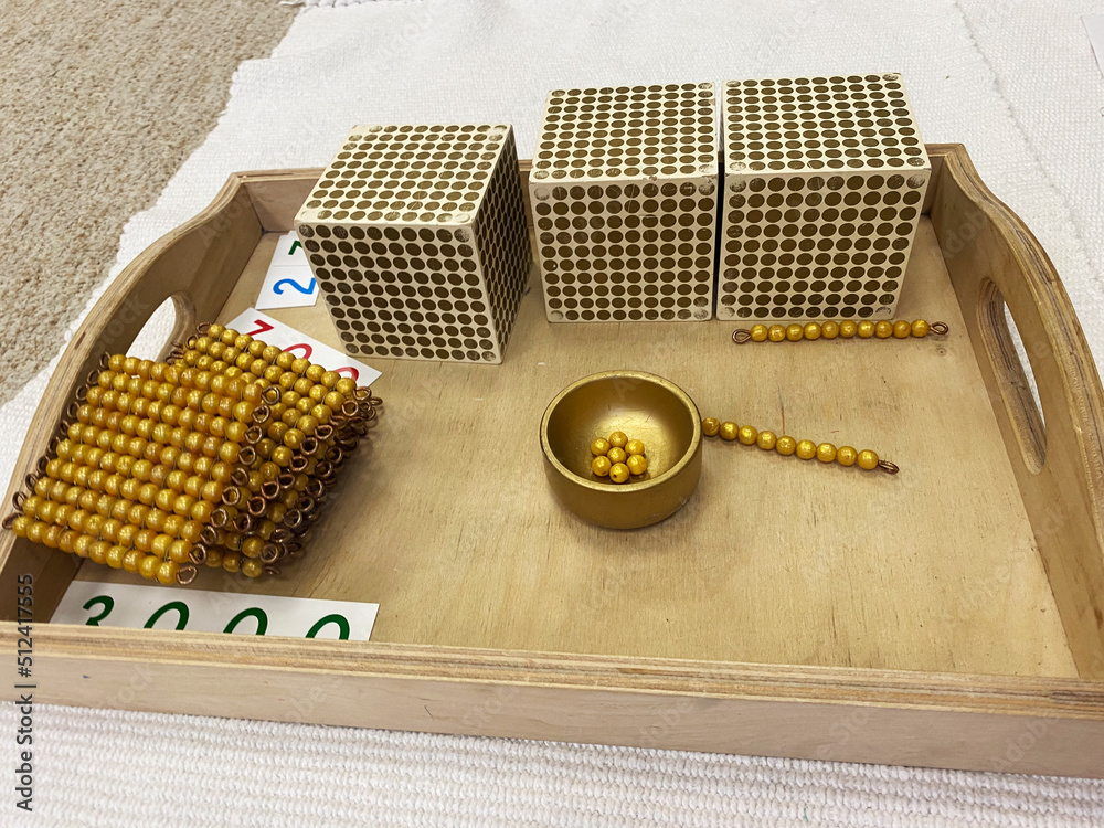 montessori material bank alignment numbers for thousands hundreds tens ...