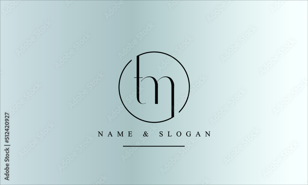TM, MT, T, M abstract letters logo monogram Stock Vector | Adobe Stock