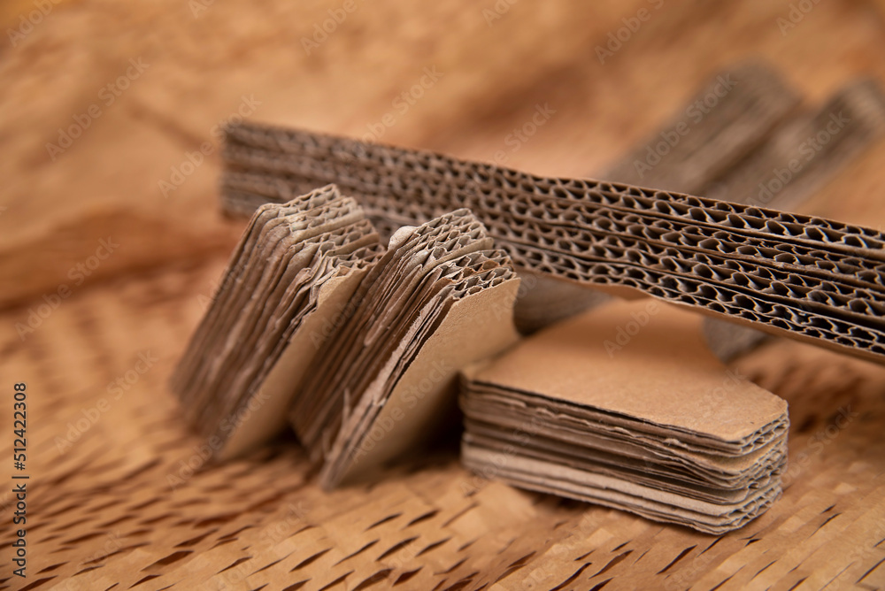 Packing from a corrugated cardboard in the form of substrates under the ...