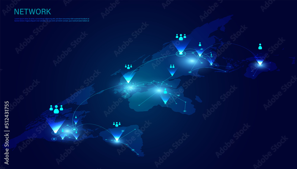 Abstract Technology Communication Borderless Internet 5G Internet of ...