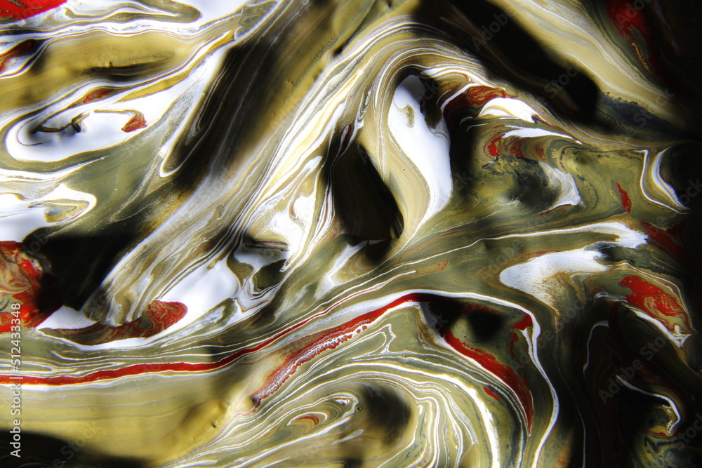 Superficie lìquida con pinturas de acrìlico multicolor mezclado forma ...