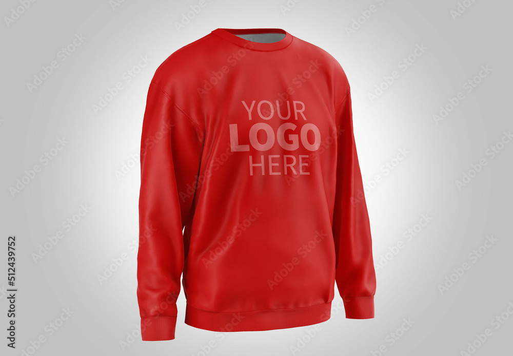 Modelo de Sweatshirt Mockup - Half Side View do Stock | Adobe Stock