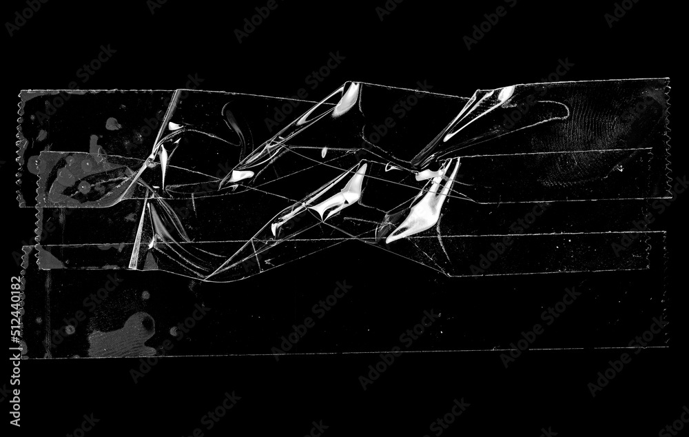 transparent sticker overlapping each other on black background. cool ...