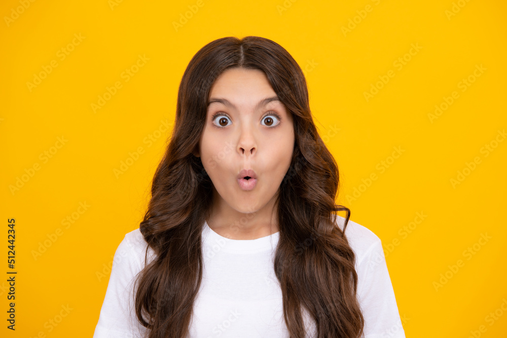 Shocked surprised teenager girl. Teenager girl with shocked facial ...