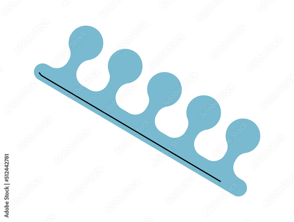 Pedicure toe separators. Vector illustration Stock Vector | Adobe Stock