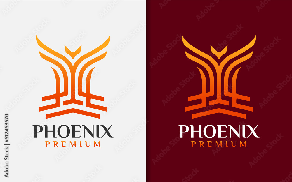 Abstract Phoenix Logo Design with Creative Lines Style Concept. Vector ...