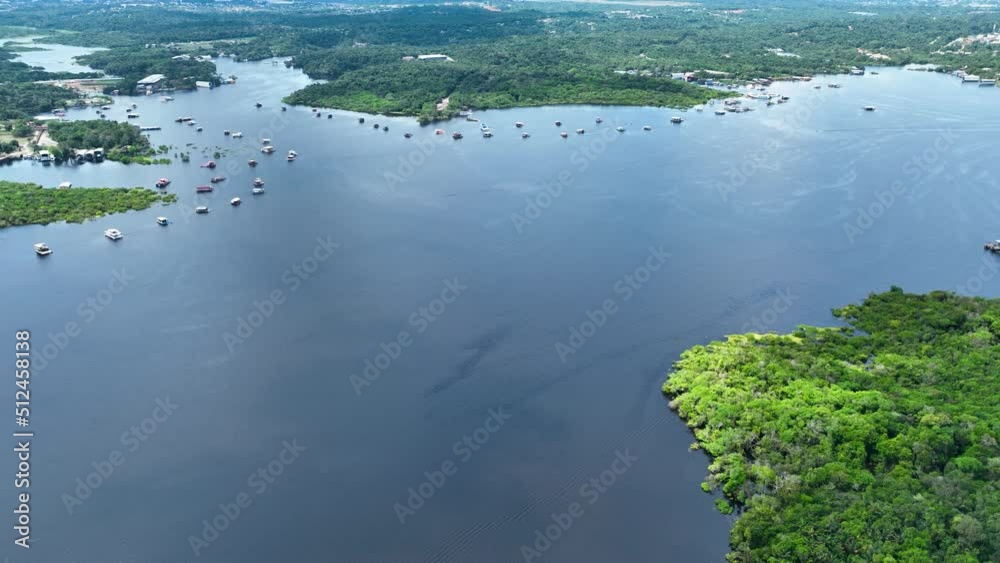 Manaus Brazil. Taruma River at Amazon Forest affluent of giant Black ...