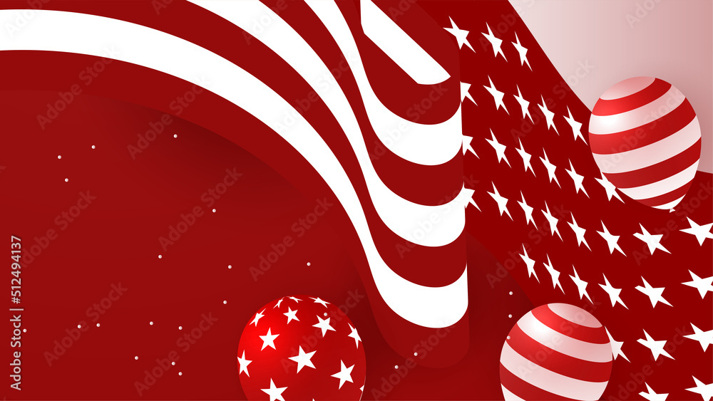 USA flag background. American flag waving in the wind vector ...