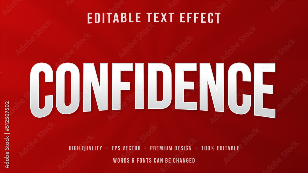 Confidence Text Effect. Confidence 3D editable text effect. Confidence ...