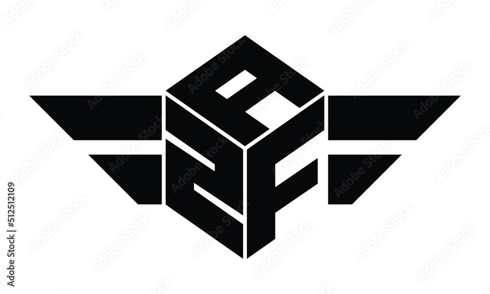 AZF three letter gaming logo in polygon cube shape logo design vector ...