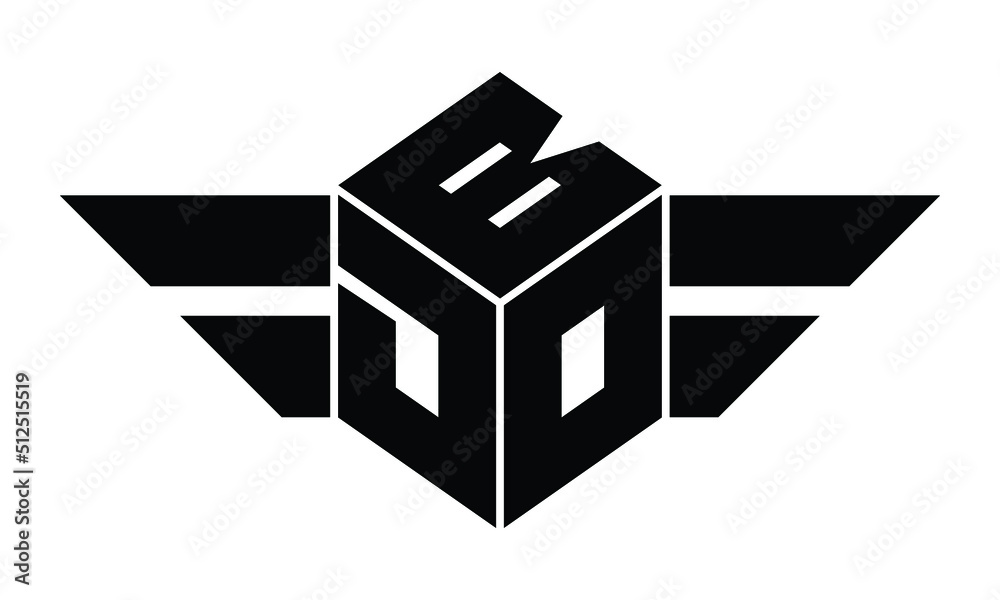BDO three letter gaming logo in polygon cube shape logo design vector ...