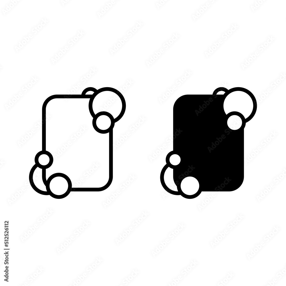 soap paper icon with outline and solid line style. Suitable for website ...