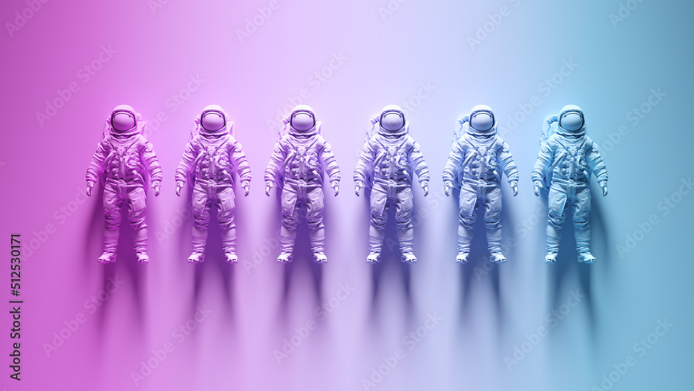 Pink Blue Transgender Pride Vibrant Colours LGBTQ Astronaut Space Woman ...