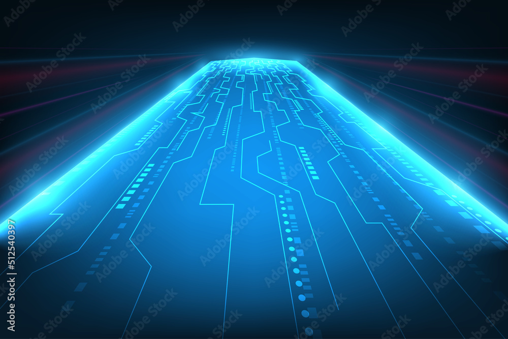 Vector futuristic digital background.Technology artwork design element ...