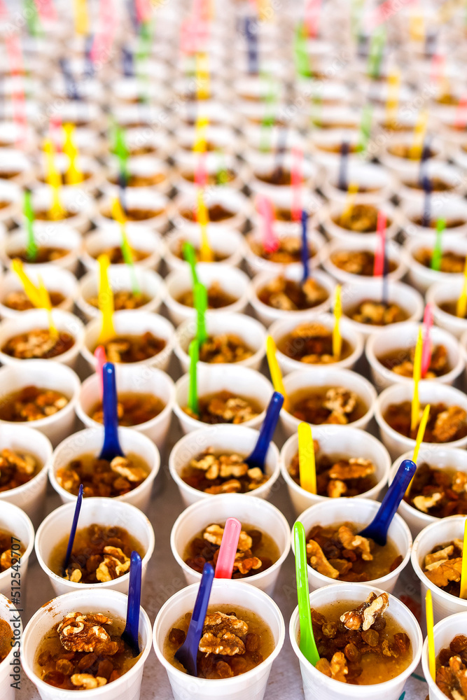 Celebration of Ashura festival in the Bektashi shrine of Sari Salltik ...