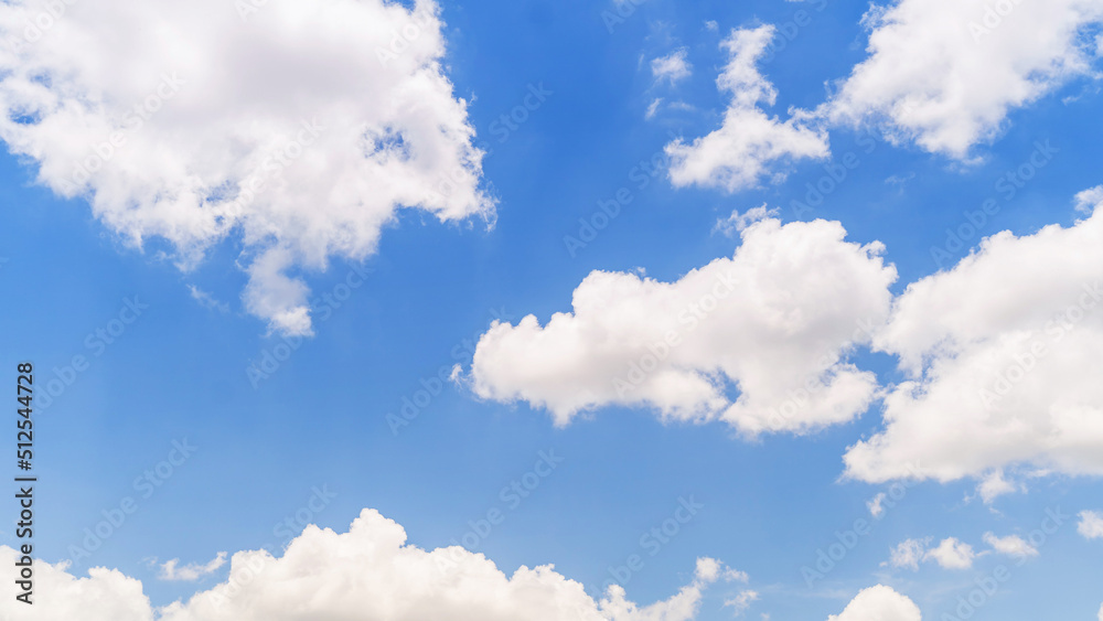 Summer blue sky cloud gradient light white background. Beauty clear ...
