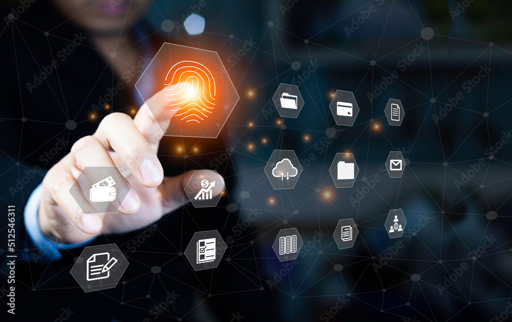 futuristic digital processing of biometric identification fingerprint ...