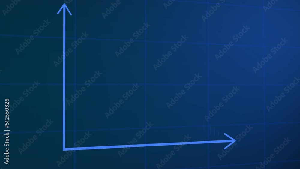 Graph animation with a growing business. Profit graph representation in ...