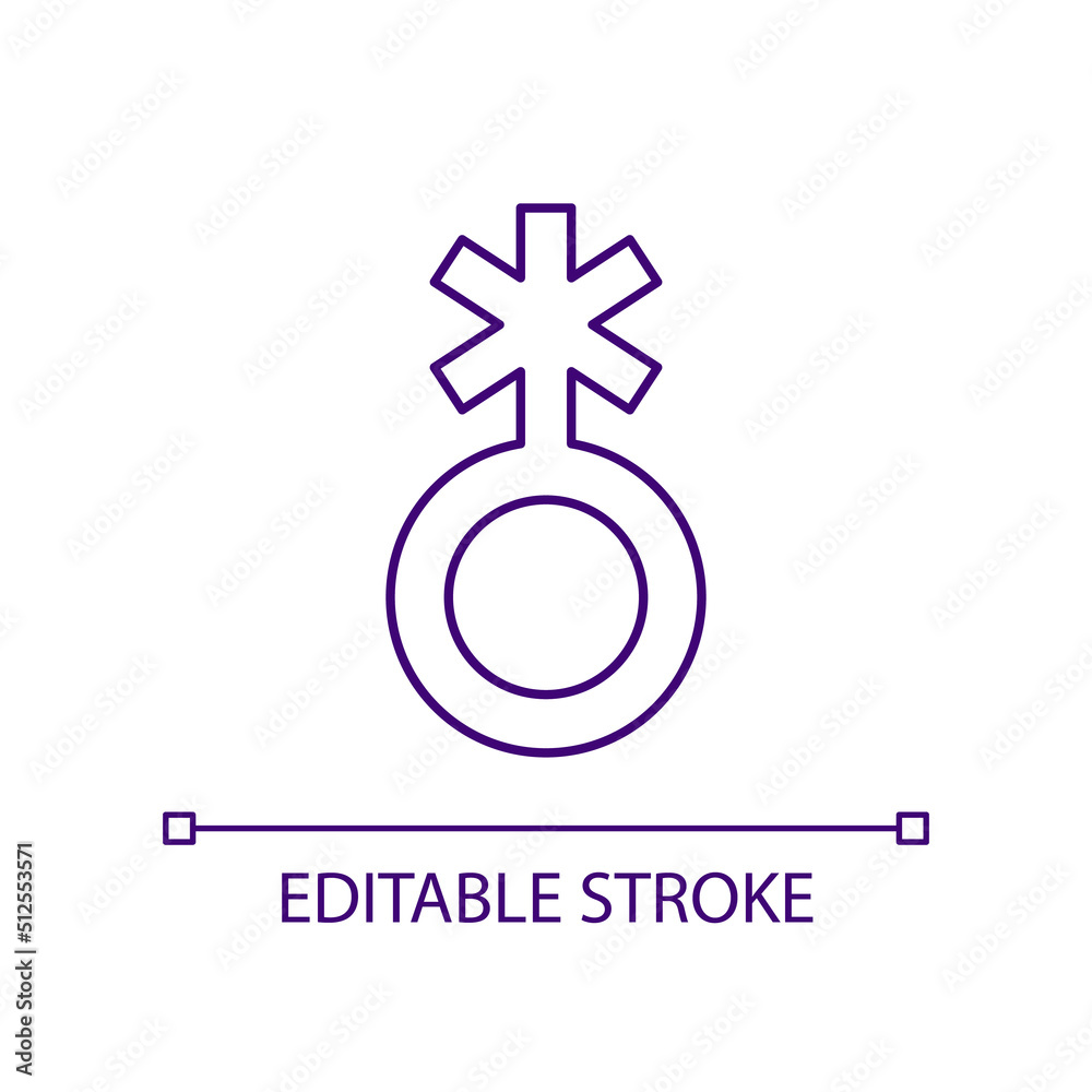 Queer symbol RGB color icon. Gender identity and expression. Sexual ...