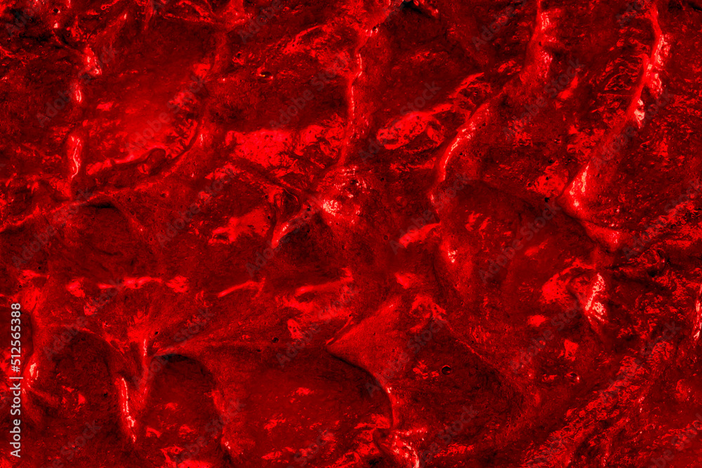 Smears of liquid red gel texture background. Lubricate with a pearly ...