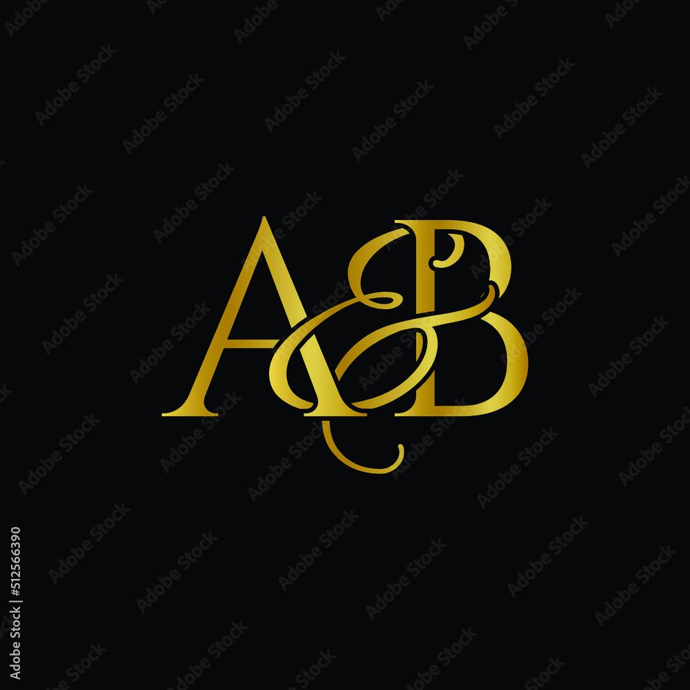 A and B , AB logo initial vector mark , AB luxury logo Stock Vector ...