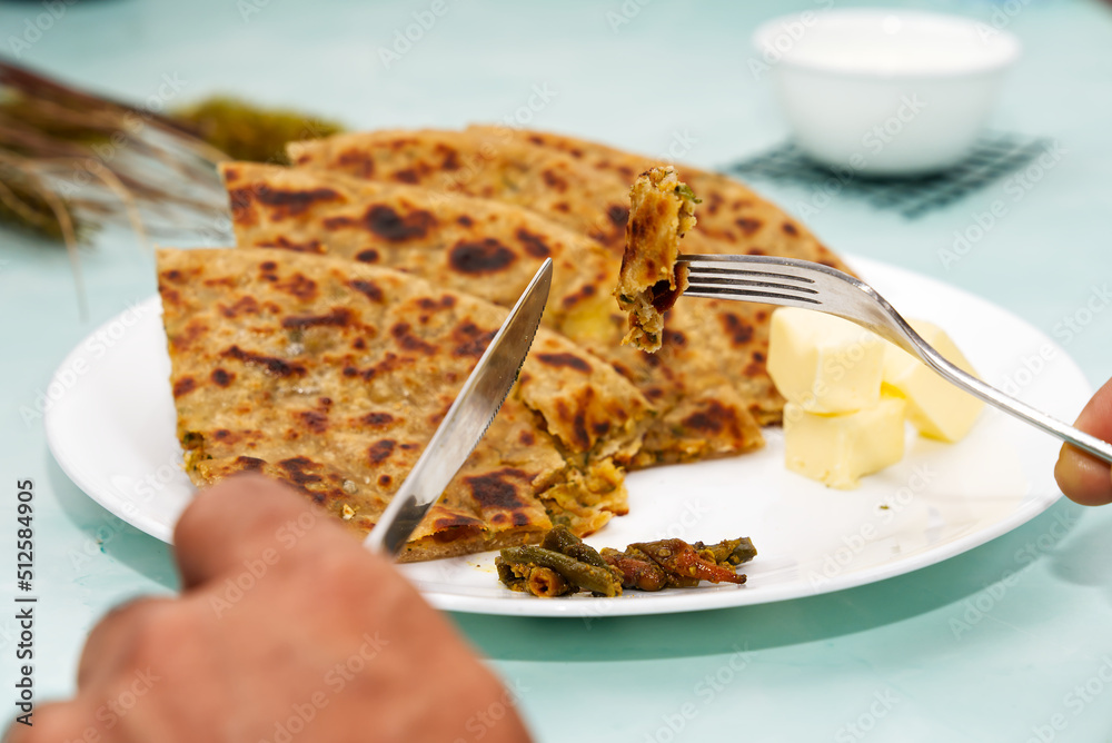 Aloo Paratha (Tawa Aloo Paratha) Stock Photo | Adobe Stock