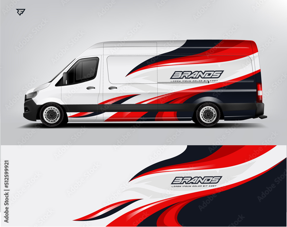 Vetor de Car Wrap Design. Design modern eye catching ready use. place ...