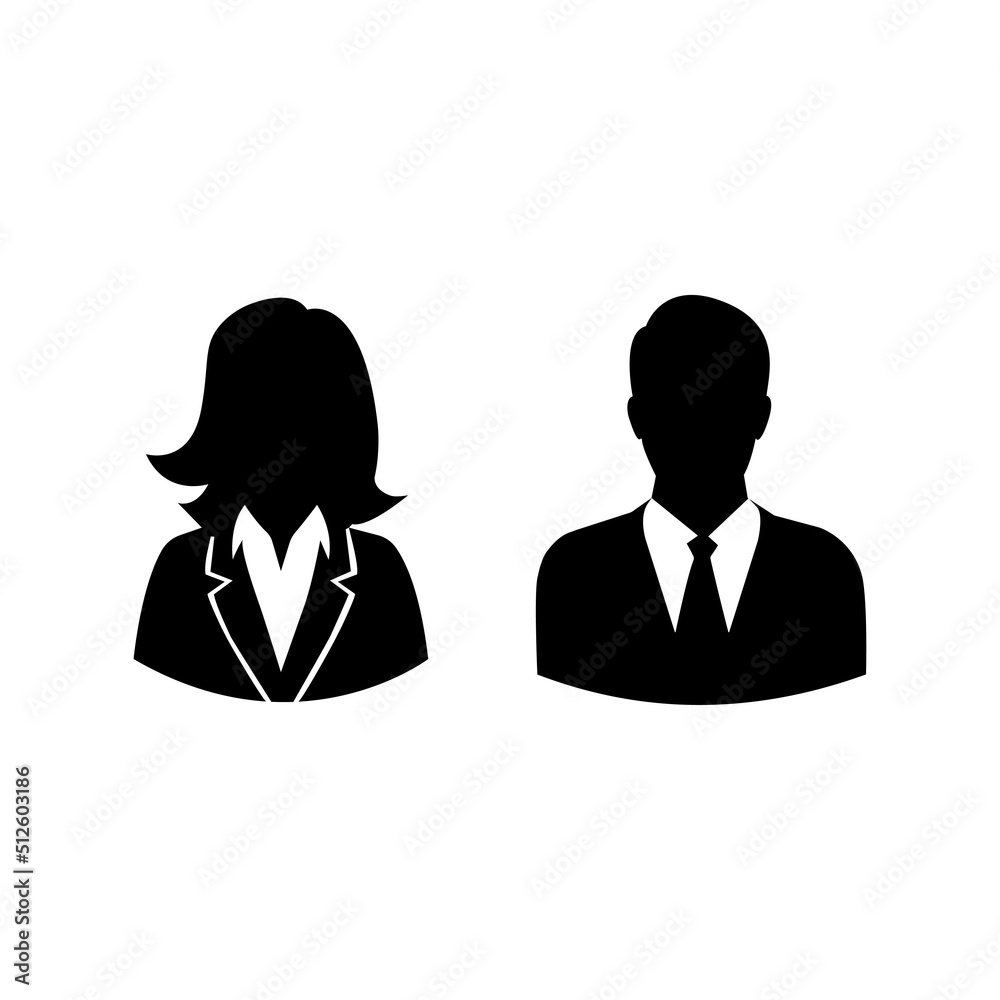Set of vector men and women with business avatar profile picture Stock ...