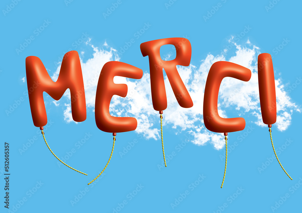 carte sur laquelle est écrit le mot merci avec des lettres en forme de ...