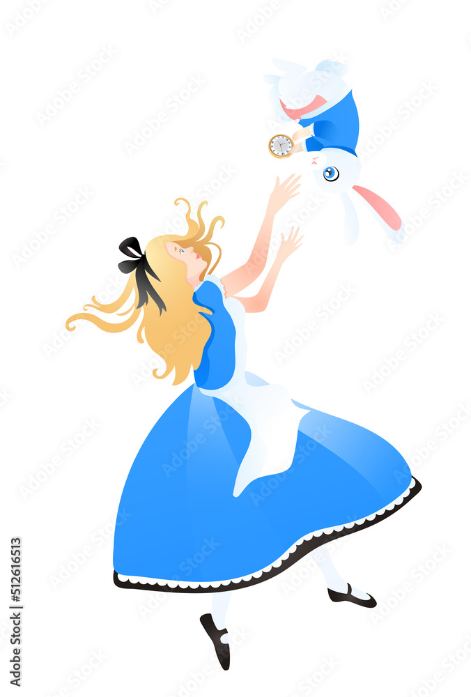 Alice in Wonderland, falling down into the white rabbit hole. Cute ...
