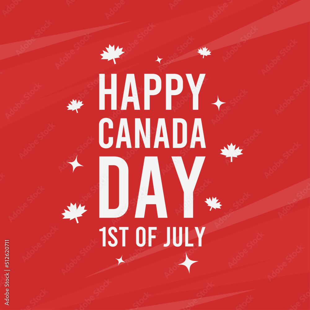 happy canada day poster for greeting card,advertising,social media post ...