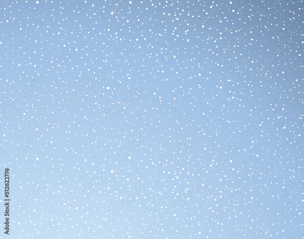 Snow fall. Vector drawing pattern Stock Vector | Adobe Stock