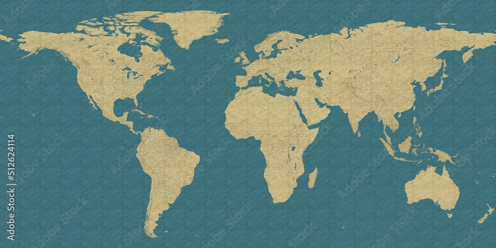 Stylized antique world map in very high resolution Stock Illustration ...