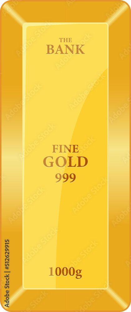 Gold bar clipart design illustration Stock Vector | Adobe Stock