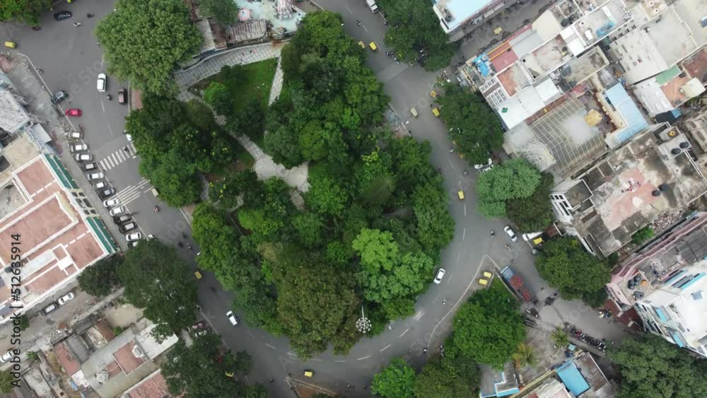 Bangalore, India 14th March 2022: An aerial shot of Sajjan Rao Circle ...