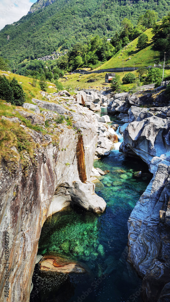 Beautiful Verzasca River at Lavertezzo in the Verzasca Valley, Ticino ...