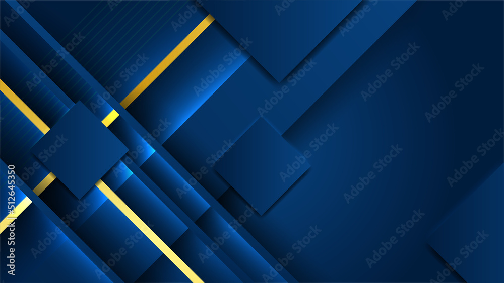 Abstract geometric pattern luxury dark blue with gold background Stock ...