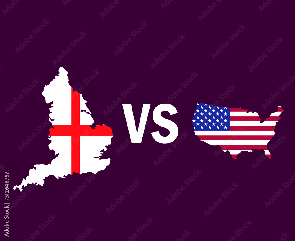 England And United States Map Symbol Design Europe And North America ...