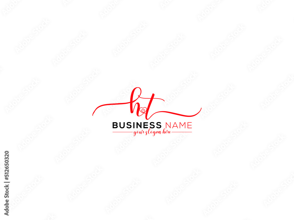 Letter HT Icon Logo, Signature Ht th Letter Logo Symbol For Fashion or ...