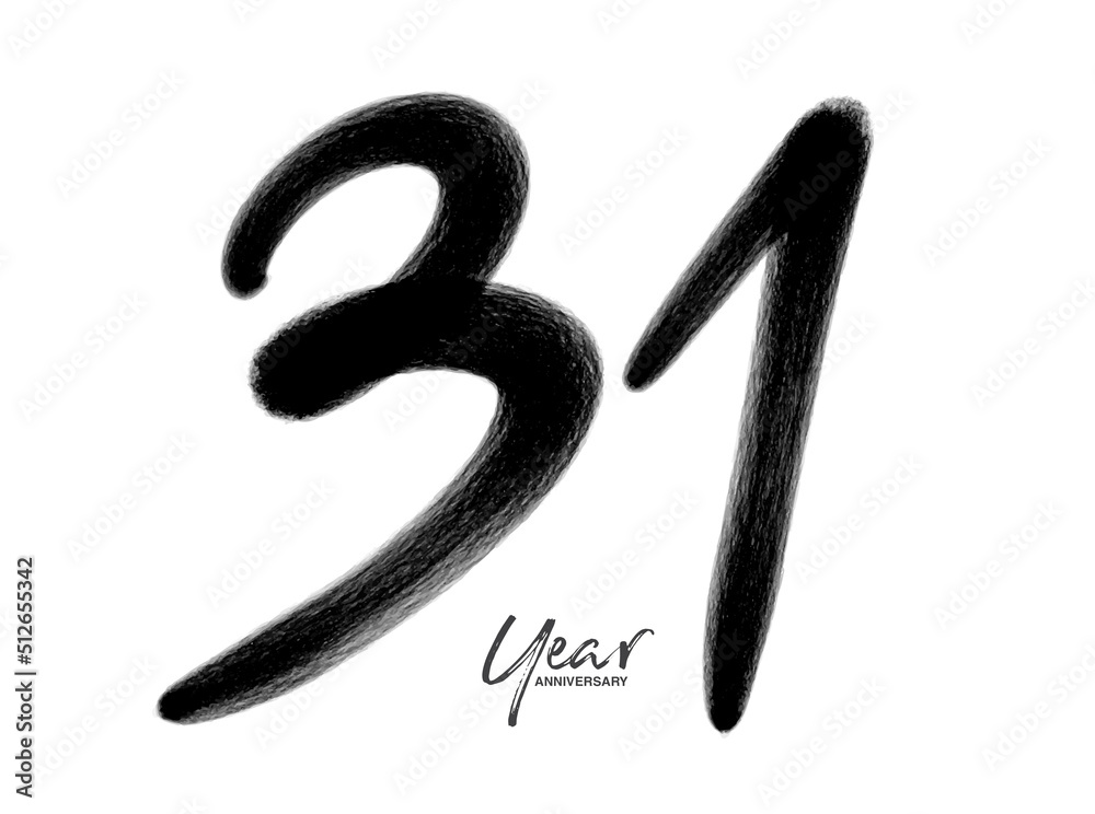 31 Years Anniversary Celebration Vector Template, 31 Years logo design ...