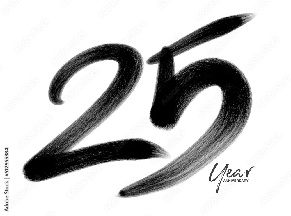 25 Years Anniversary Celebration Vector Template, 25 Years logo design ...