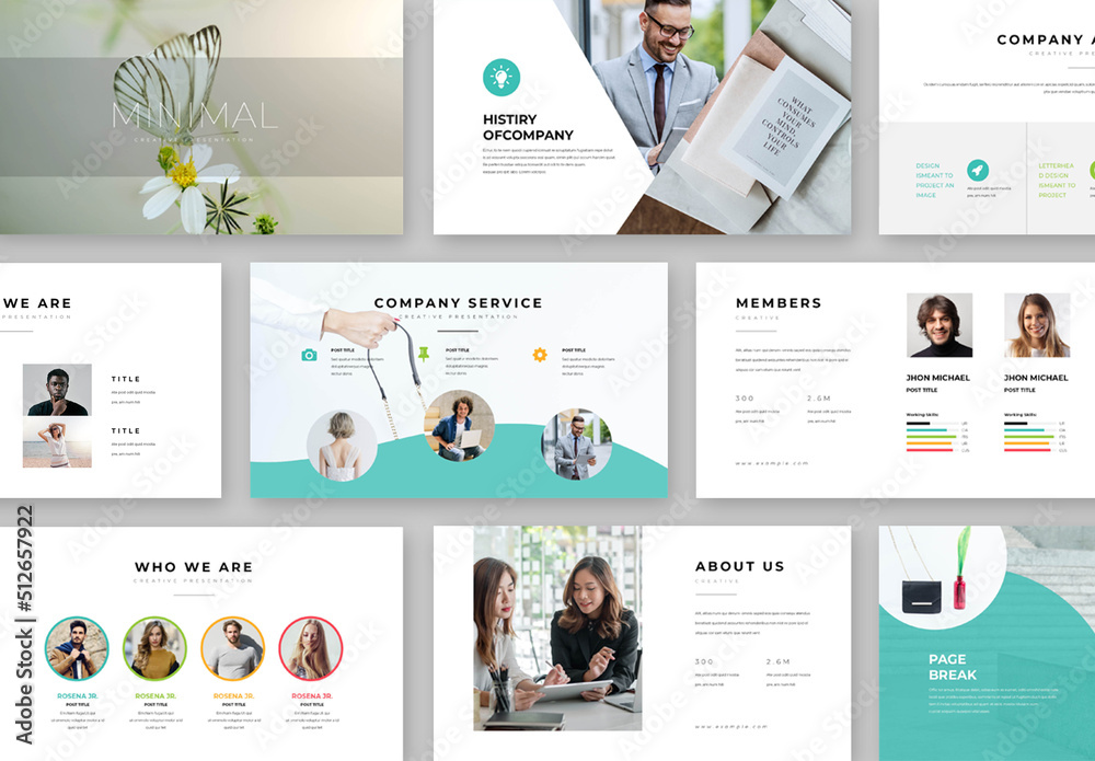 Minimal Business Plan Presentation Stock Template | Adobe Stock