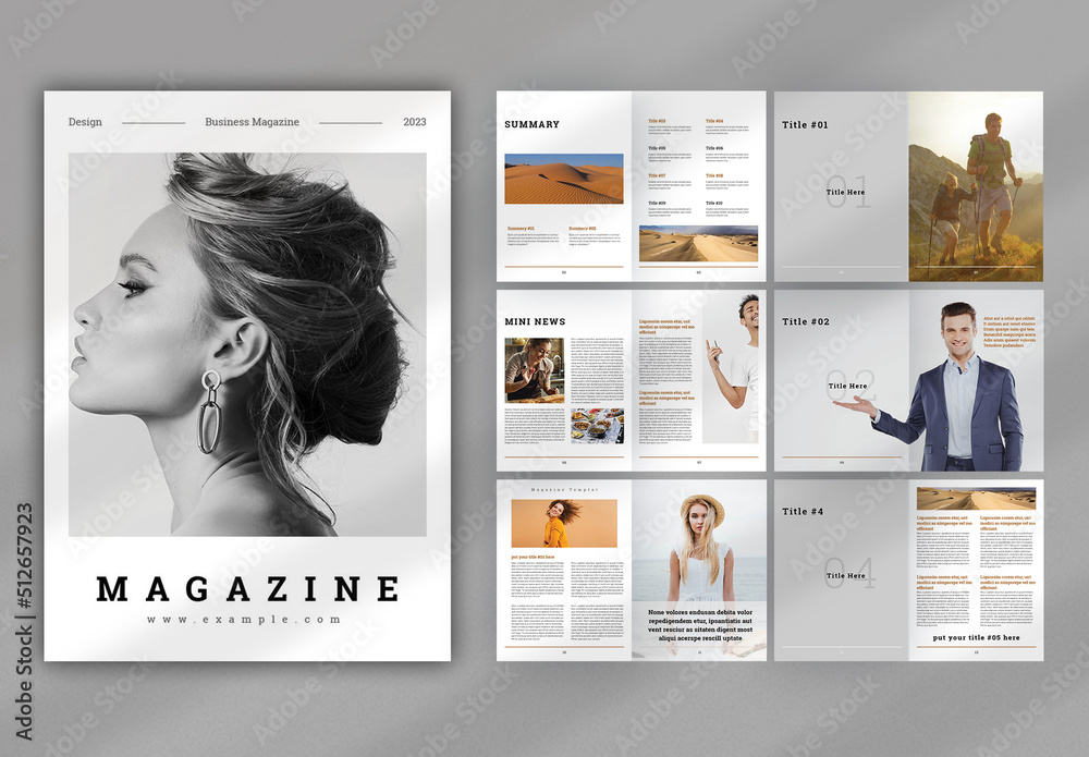 Magazine Layout Stock Template | Adobe Stock